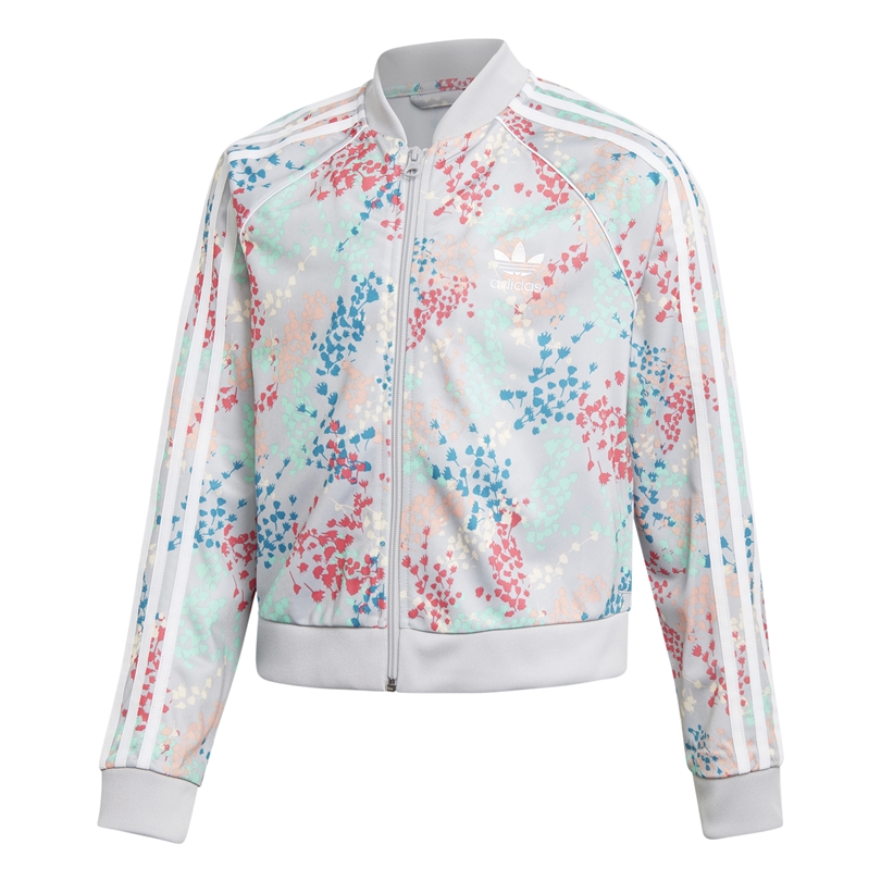 Adidas Originals Girls Cropped SST Track Top "Summer Flower"
