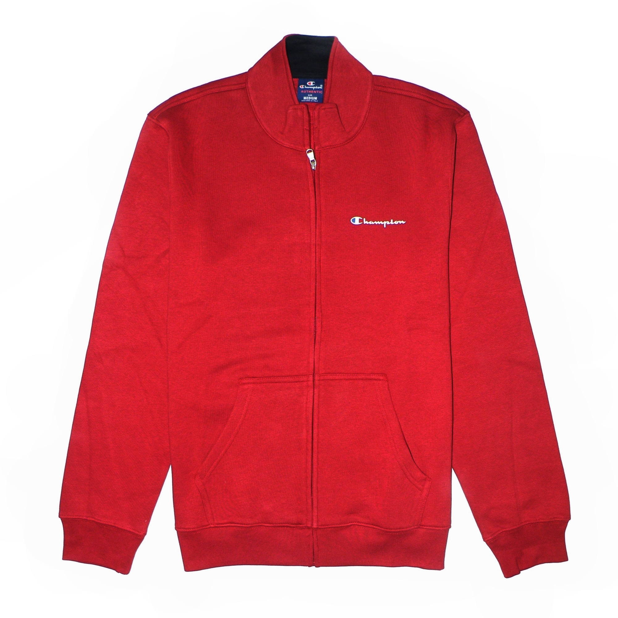 Champion Athletic Classic Full-Zip Sweatshirt (Carmine Red/navy)