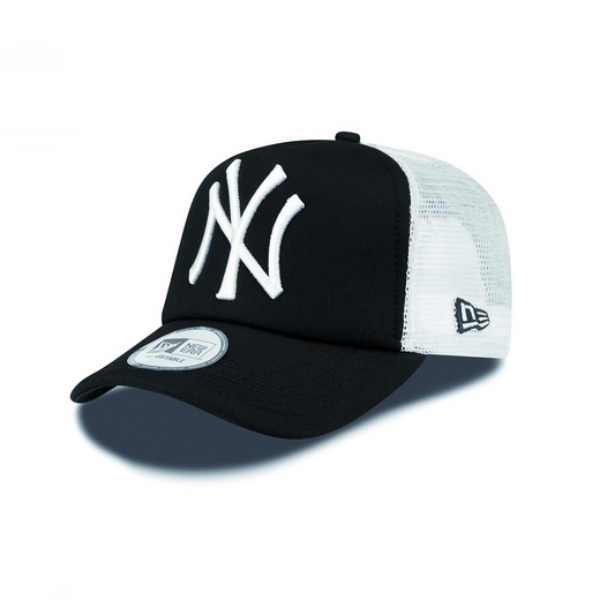 New Era NY Yankees Clean A Frame Trucker (black/white)