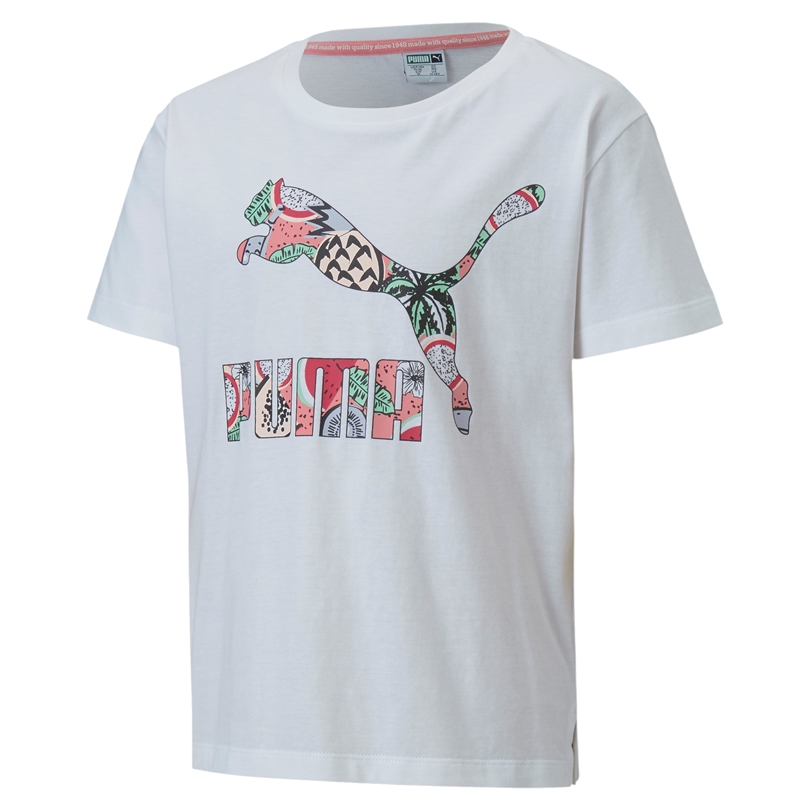 Puma Classics Girls Tee (white/multicolor)