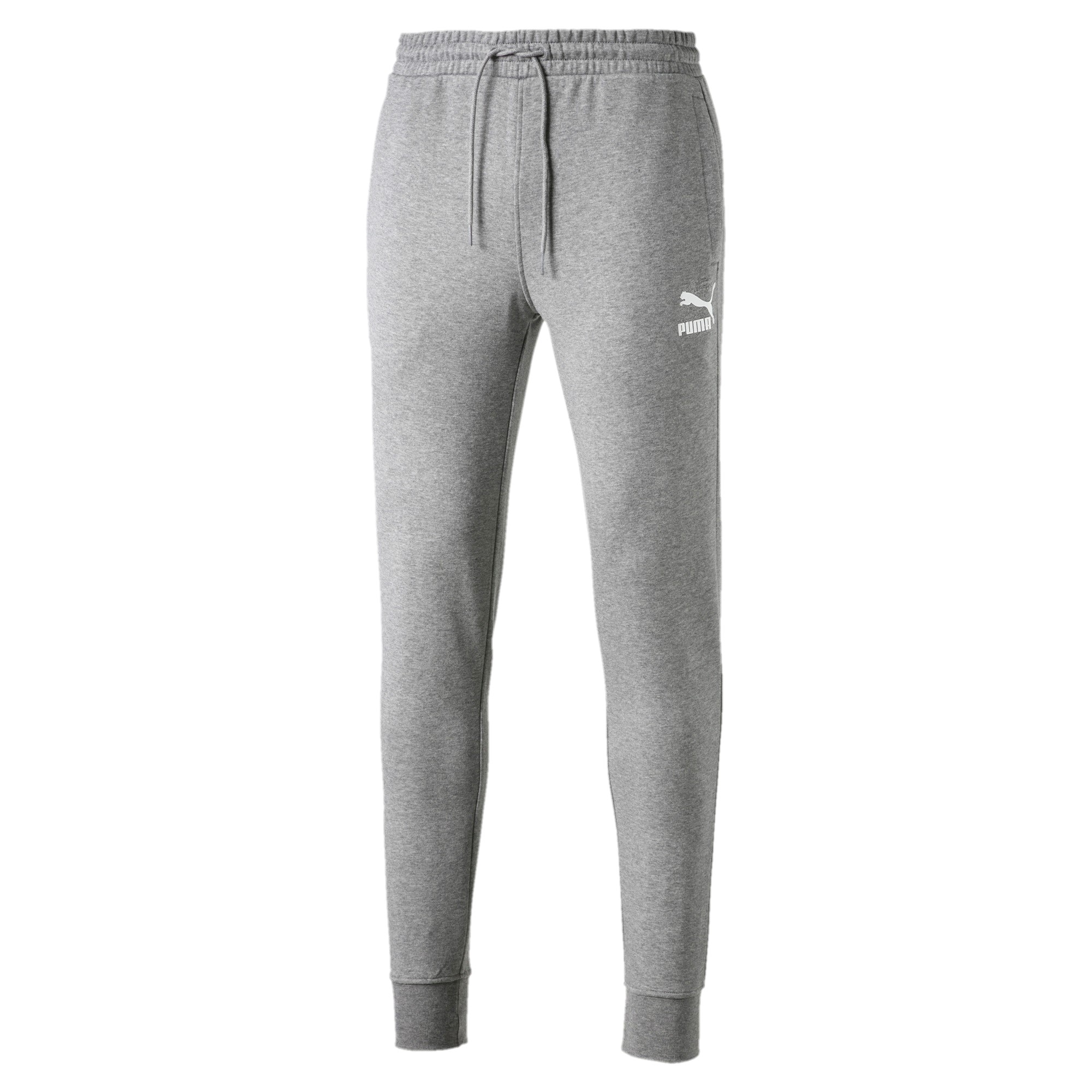 Puma Classics Sweat Cuffs Pants (Medium Gray Heather)